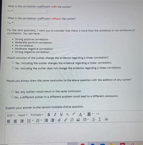 What Is The Correlation Coefficient With The Outlier
