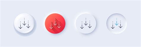 Scroll Down Arrow Line Icon Scrolling Screen Sign Vector Image