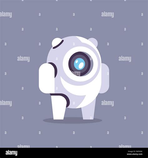 Chat Bot Robot Icon Artificial Intelligence Concept Chatbot Technology Gray Background Flat