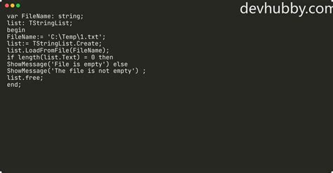 How To Check If A Text File Is Empty In Delphi Rdelphi