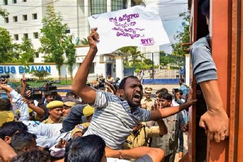 Protesting Telangana Rtc Employees Stare At Debt Trap As Strike Enters