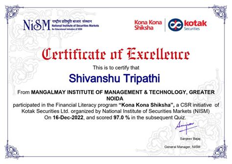 Shivanshu Tripathi On Linkedin Very Happy To Share That I Have