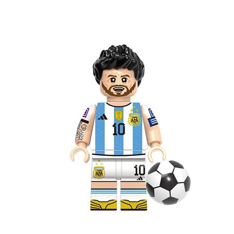 Football Player Leo Messi Minifigures Argentina World Cup Champion