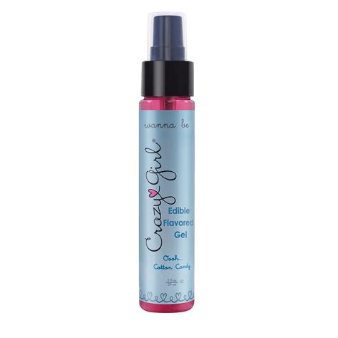 Crazy Girl Cotton Candy Flavored Water Based Lubricant 2 Ounce Edible Sex Lube For Men Women