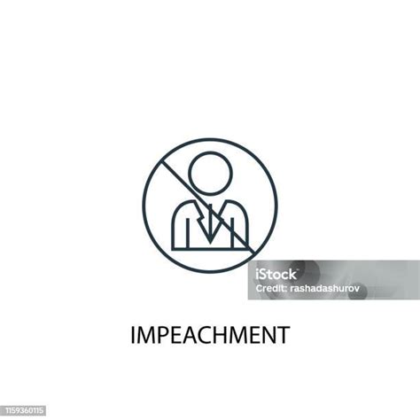Impeachment Concept Line Icon Simple Element Illustration Impeachment Concept Outline Symbol