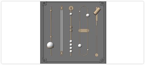 圆球线条组合现代壁灯su模型灯具土木在线