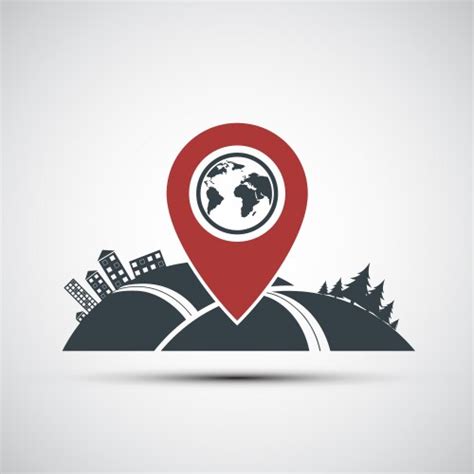 Map Pin Flat Design Style Modern Icon Pointer Vector Image