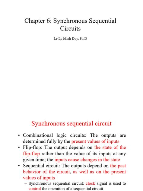 Chapter 06 Synchronous Sequential Circuits Pdf Software Engineering Computer Engineering