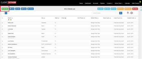 Manually Creating ContactsManually Creating Contacts ClientTether