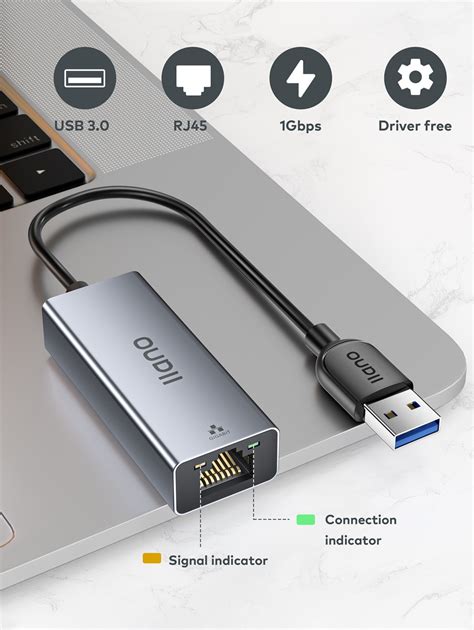 USB A Mbps Ethernet Adapter Compatible With USB RJ Gigabit LAN PC Laptop
