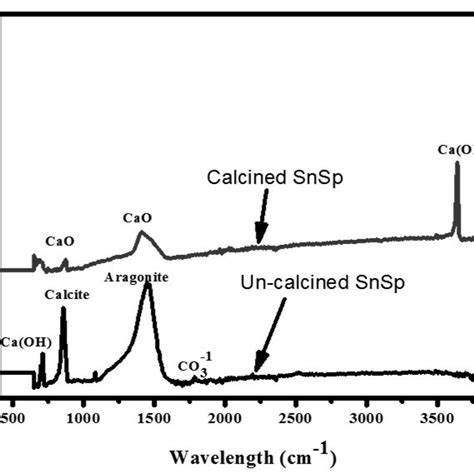 Ftir Of Calcined And Uncalcined Snail Shell Download Scientific Diagram