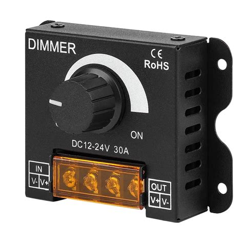 Dc 12v 24v 30a Led Light Strip Dimmer Pwm Dimming Controller Knob On Off Switch Eur 11 65