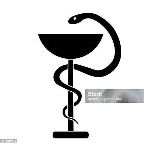 의료 기호 뱀 아이콘입니다 병원 구급차 글리프 스타일 픽토그램 건강관리와 의술에 대한 스톡 벡터 아트 및 기타 이미지 건강