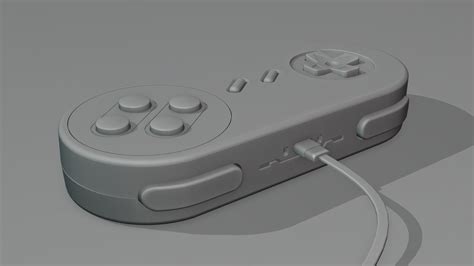 Nintendo Snes Controller Free 3d Model Cgtrader