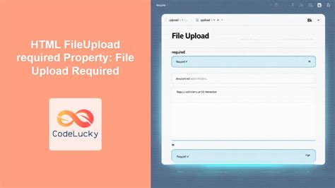 Html Fileupload Accept Property File Upload Type Codelucky