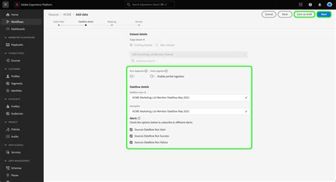 Create A Sources Dataflow Using Templates In The Ui Adobe Experience Platform