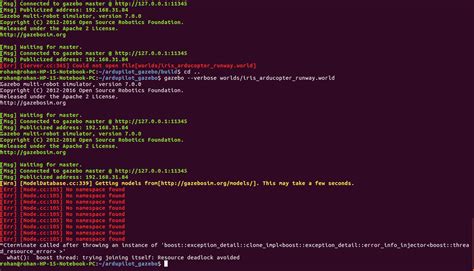 Simulating Uav Using Gazebo And Ros Arducopter Ardupilot Discourse