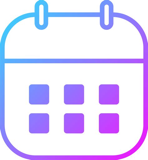 Calendar Icon In Gradient Colors Appointment Schedule Signs Illustration 19029590 Png