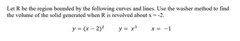 Solved Let R Be The Region Bounded By The Following Curves Chegg