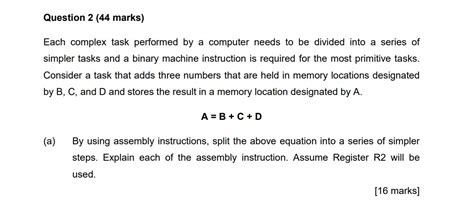 Each Complex Task Performed By A Computer Needs To Be