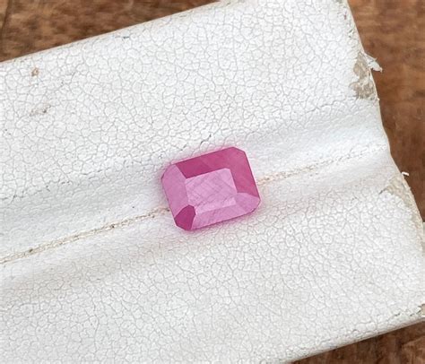 Amazing Natural Ruby Octagon Cut Stone With Good Color Quality Loose Gemstone For Making