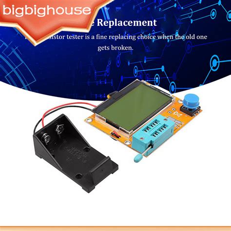 1 2 3 Digital Transistor Tester Professional Lcd Screen Button Control Auto Power Off Battery