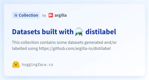 Datasets Built With ⚗️ Distilabel A Argilla Collection