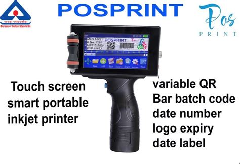 Posprint Handheld M8 Inkjet Printer Batch Coding Machine Date Mfg Exp