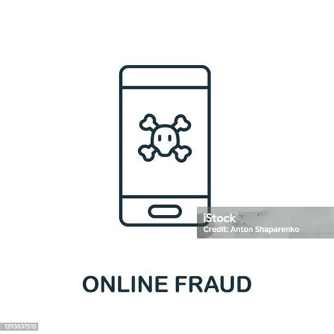 온라인 사기 아이콘입니다 생산성 아이콘 컬렉션의 선 스타일 기호입니다 로고 인포 그래픽 Ux 및 Ui에 대한 온라인 사기 창조적 인 요소 아이콘에 대한 스톡 벡터 아트 및