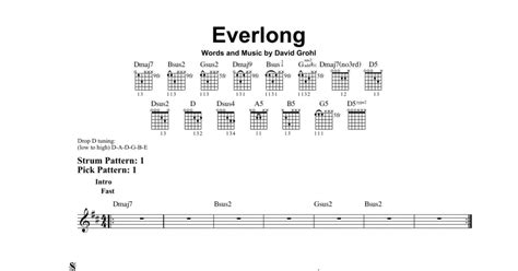 Everlong Easy Guitar Print Sheet Music Now