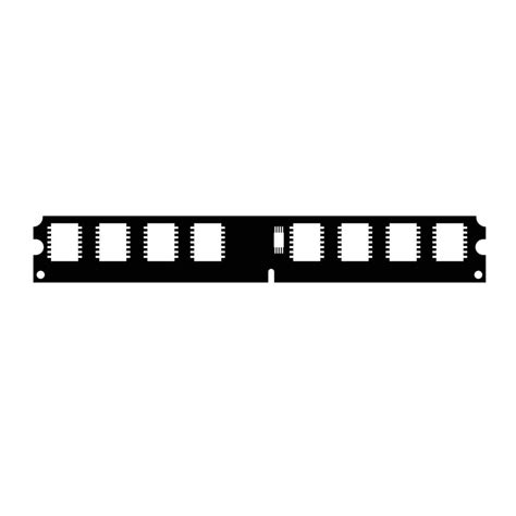 Ram Memory Silhouette Black And White Icon Design Element On Isolated