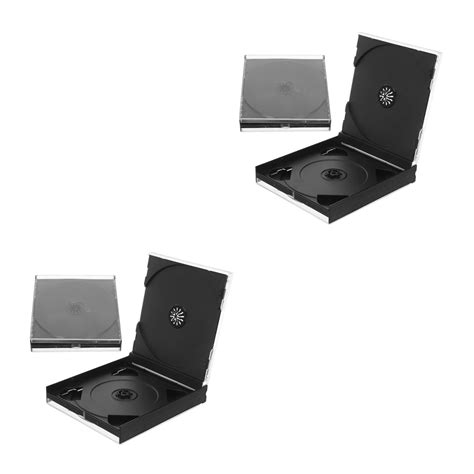 Worgeous 4 Pcs Reusable Plastic Case Disc Protective Shell Standard Dvd