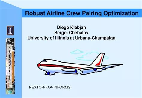 PPT Robust Airline Crew Pairing Optimization PowerPoint Presentation ID