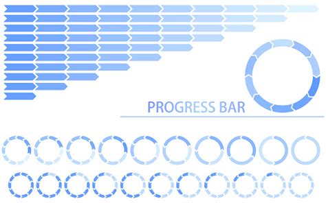 Simple Blue Gradient Progress Bar Infographic Stock Illustration Download Image Now Blue