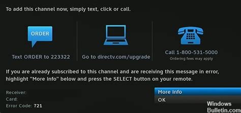 Cómo Reparar El Código De Error 721 De Directv Canal No Comprado