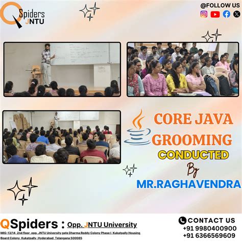 Qspiders Jntu Kphb Core Java Grooming By Mrraghavendra Java Selenium Sql