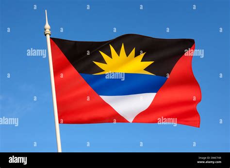 Die nationale Flagge von Antigua und Barbuda Stockfotografie - Alamy