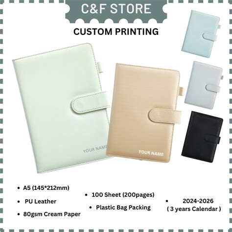 Custom Printing Notebook A5 Planner Diary Sketch Book Journal Buku Nota Ball Pen Babe