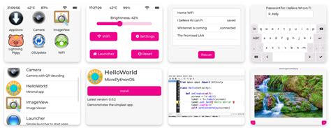 Релиз ОС Micropythonos 0 0 11 с Gui для микроконтроллеров типа Esp32 на базе инструментария