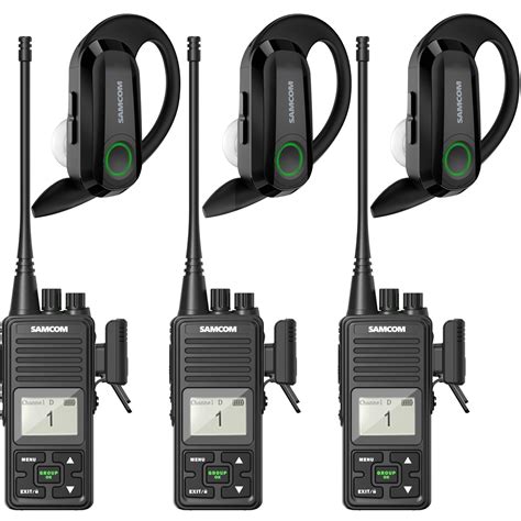 Amazon Com SAMCOM 3 Pack FPCN10A Two Way Radios With 3 Pcs Wireless Earpiece With Mic For
