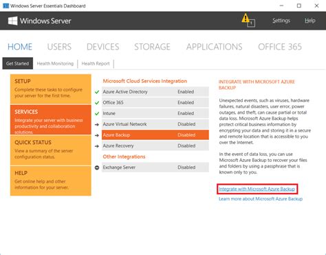 2016 Essentials Integration Azure Backup ITProMentor