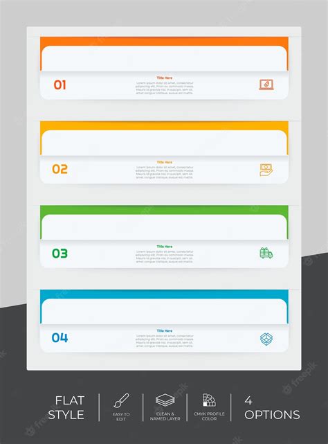 Premium Vector Workflow Infographic Vector Design With 4 Steps And Flat Design Step