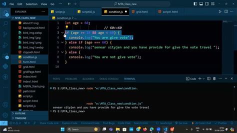 Javascript Conditional Statement Youtube