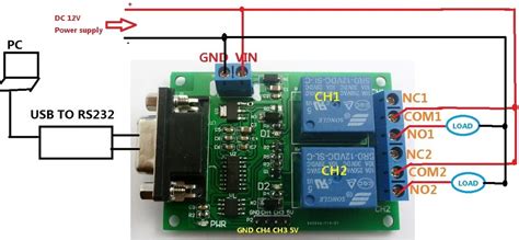 CH RS Relay For PC UART Serial Port