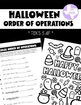 Decimal Order Of Operations Color By Number TEKS 5 4F TpT