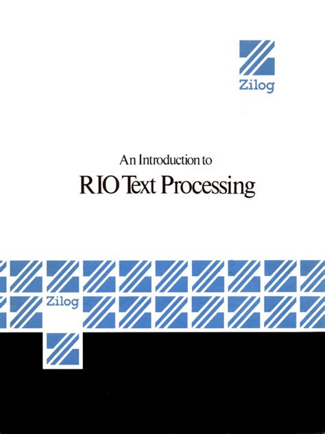 An Introduction To Rio Text Processing Pdf