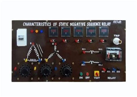 Characteristics Of Static Negative Sequence Relay Panel S S Lab