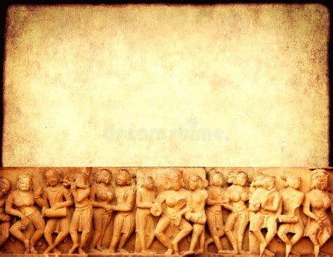 Grunge Background With Paper Texture And Carving Famous Erotic W Stock Photo Image Of Human