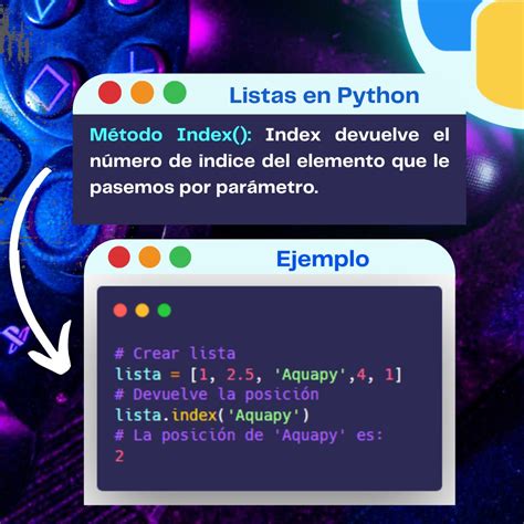 Aquapy ¿ya Sabes Usar El Método Index Disponible Para