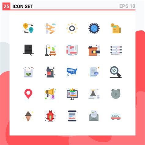 Pack Of 25 Creative Flat Colors Of Check List Programing Data Global Design Editable Vector